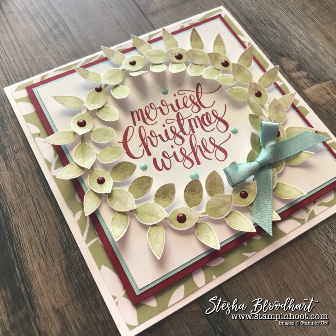 A Christmas Wreath for GDP113 Color Challenge - Stampin' Hoot