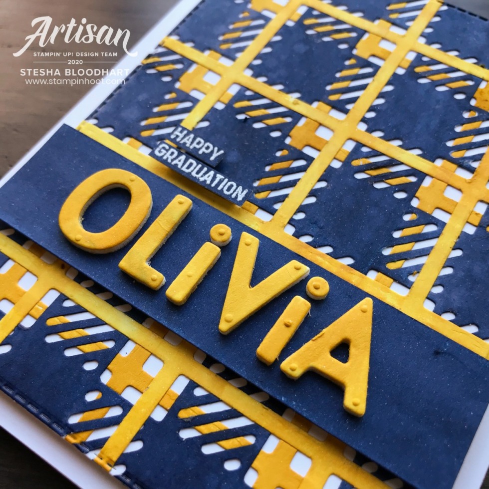 Graduation Card: Stampin' Up! Best Plaid Builder Dies - Stampin' Hoot